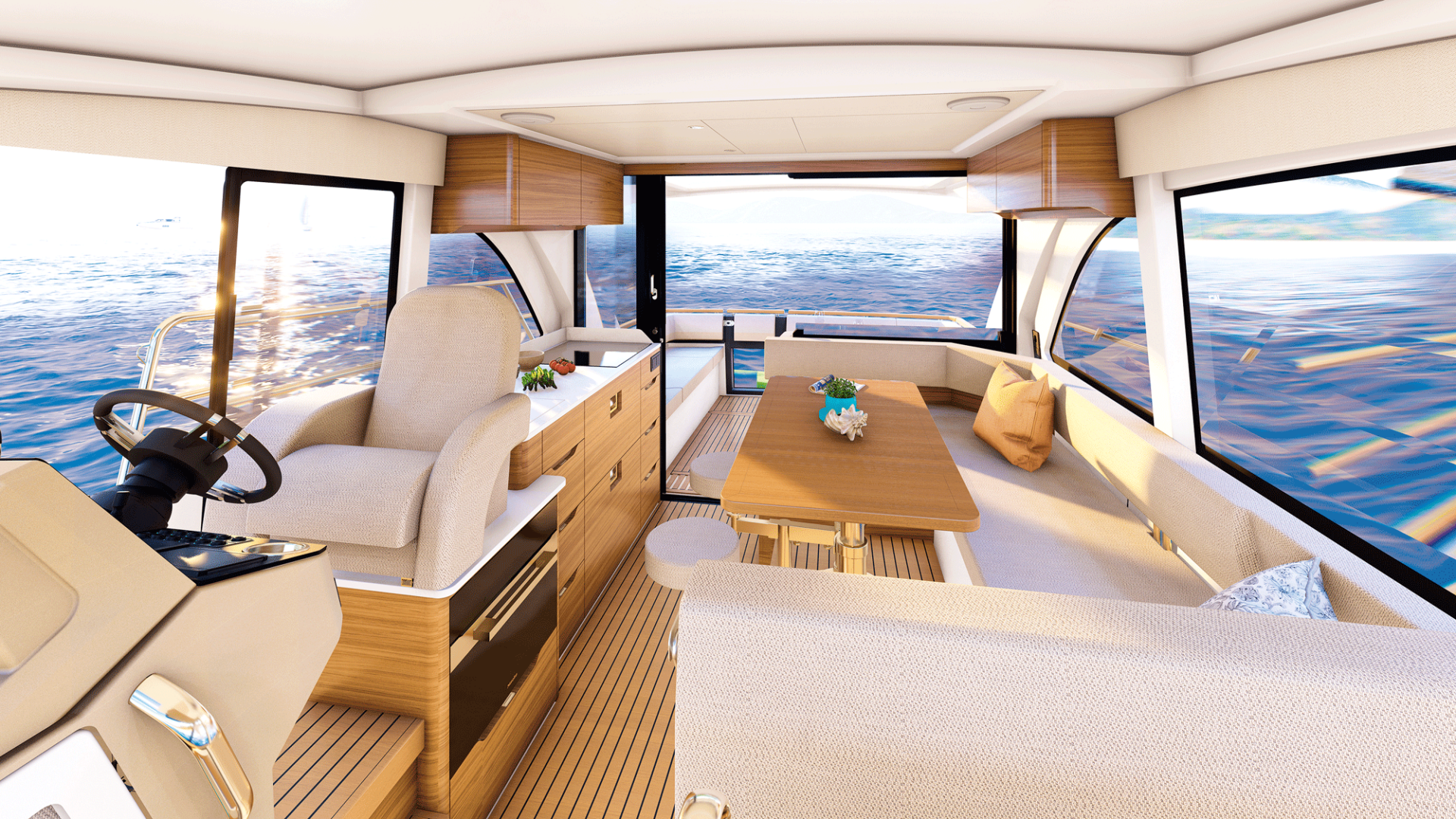 Marex 390 first look: Massive windows frame entertaining spaces