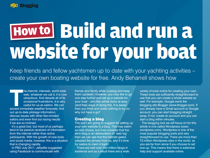 How to build and run a website for your boat - Practical Boat Owner