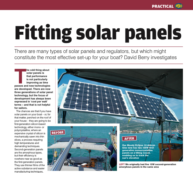 Fitting solar panels - Practical Boat Owner