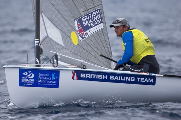 Finn dinghy sailor Giles Scott. Credit: Ocean Images/British Sailing ...