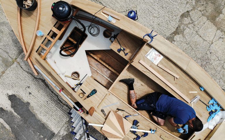 PBO Secret 20 Project Boat update: Spars, partitions and trims