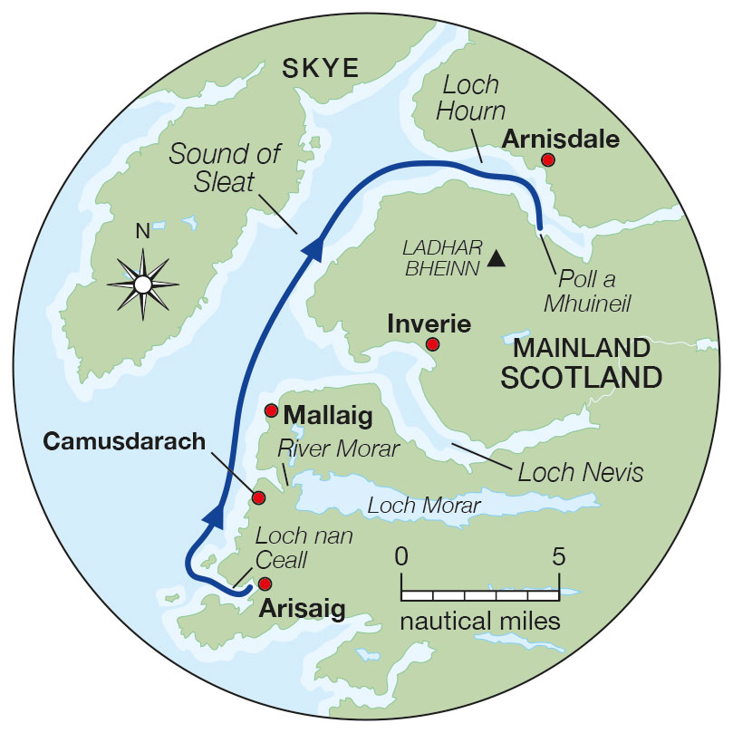 Sailing short-cut to spectacular Scottish hiking spots
