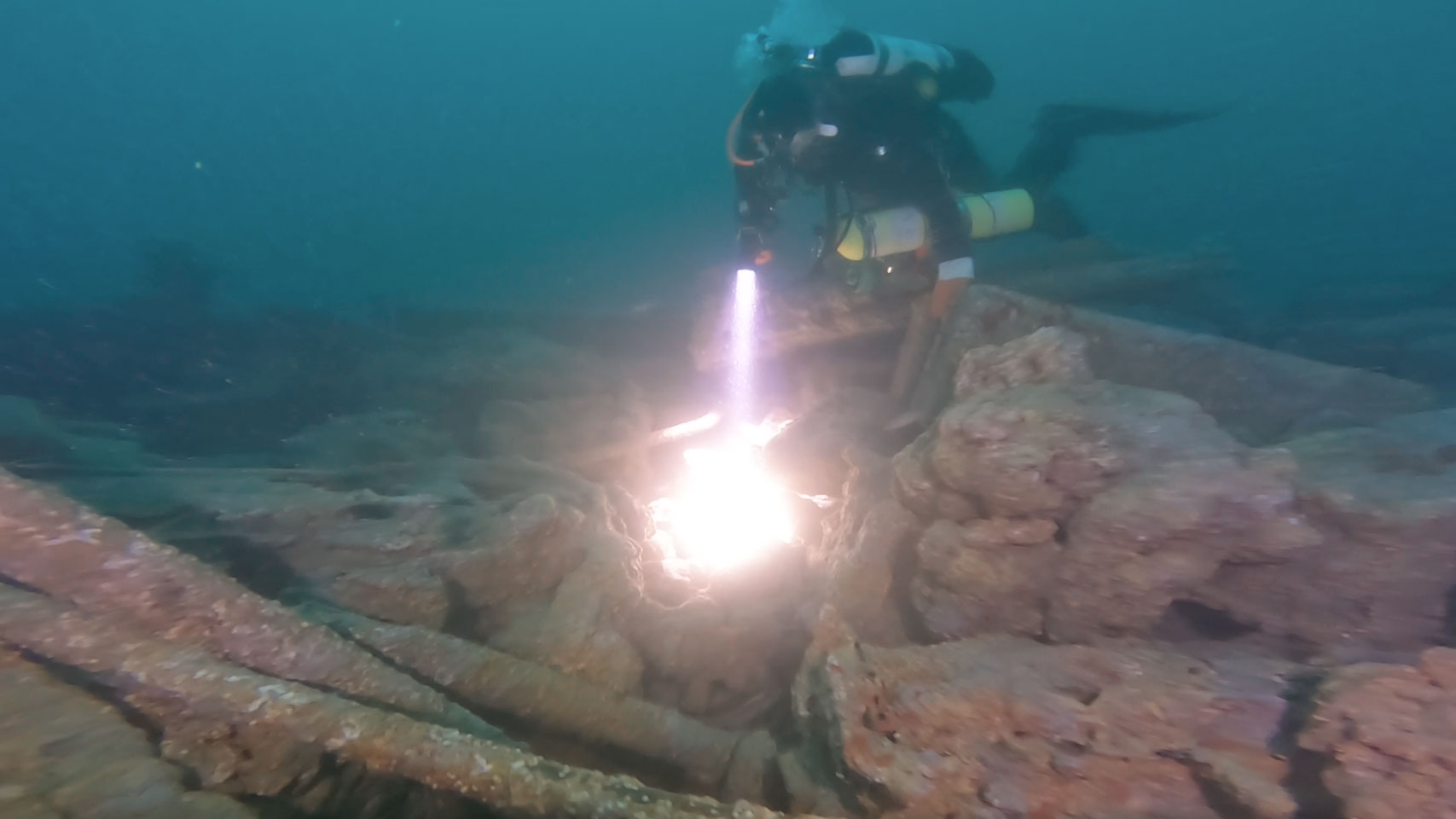 Video footage of shipwreck identified as steamship Virago