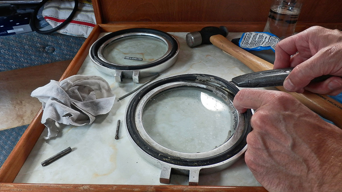 How to fit new rubber port light seals - Practical Boat Owner