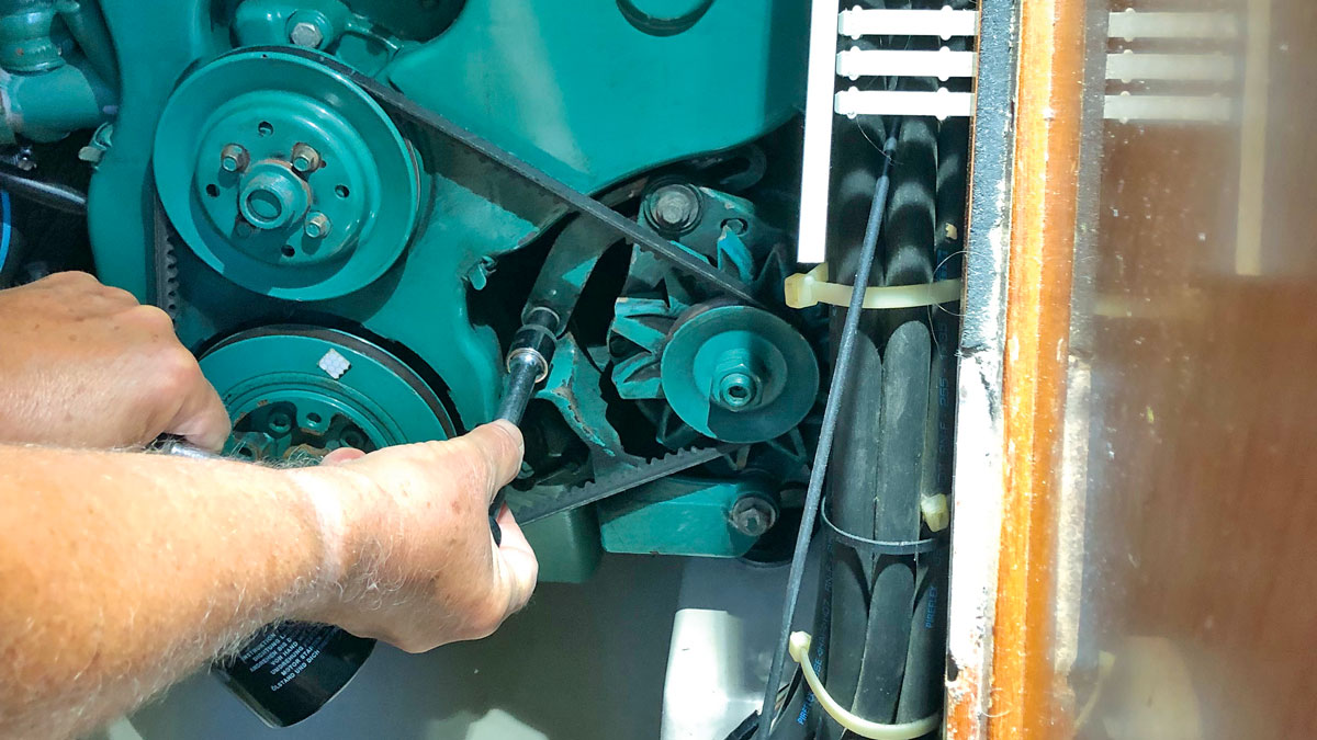 Alternator belt tensioning: step-by-step - Practical Boat Owner