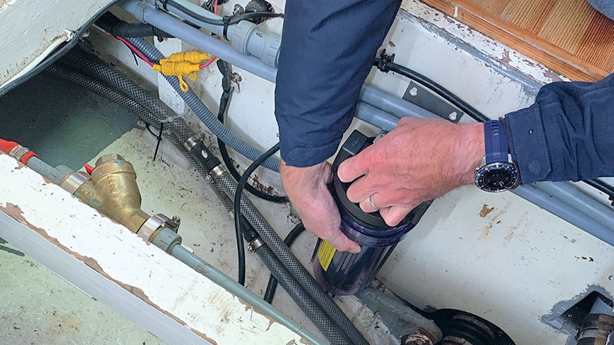 Installing a Wavestream 1 bilge filter - Practical Boat Owner