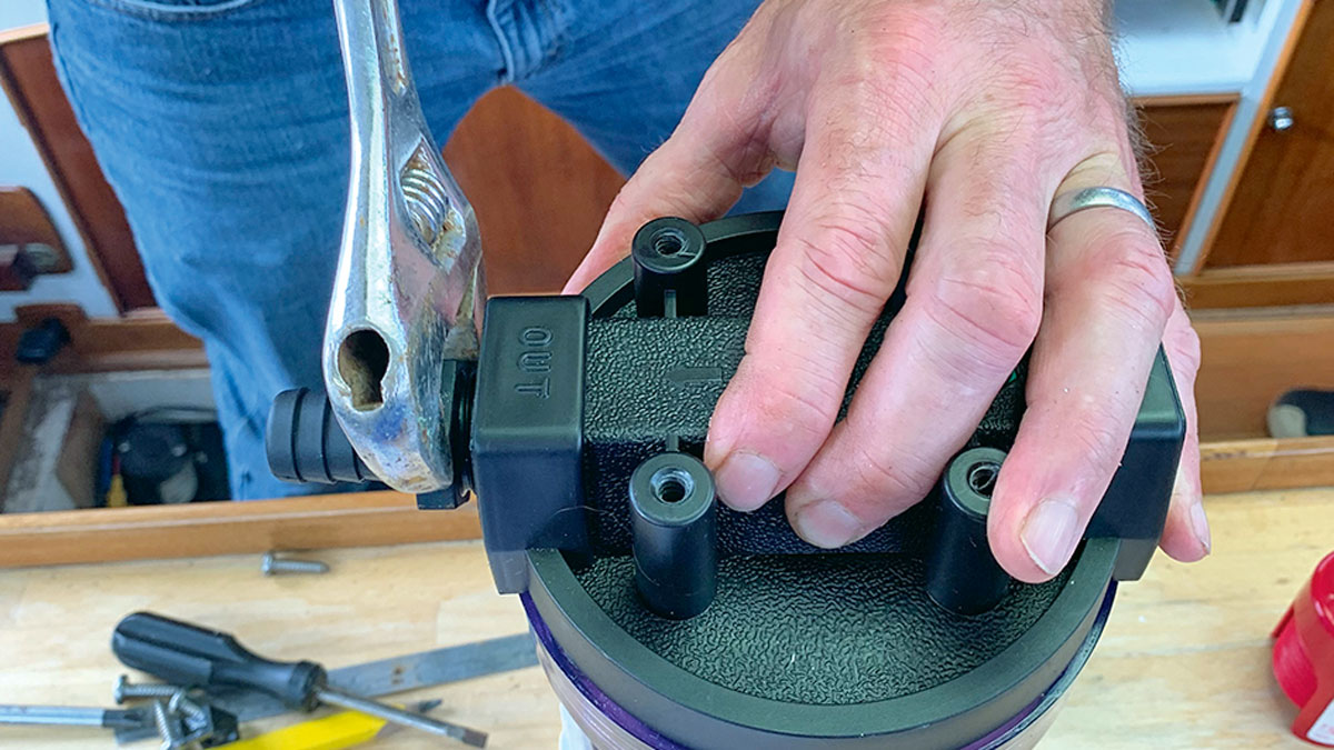 Installing a Wavestream 1 bilge filter - Practical Boat Owner