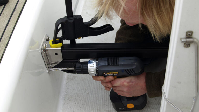 How to fit a removable mainsheet track - Practical Boat Owner