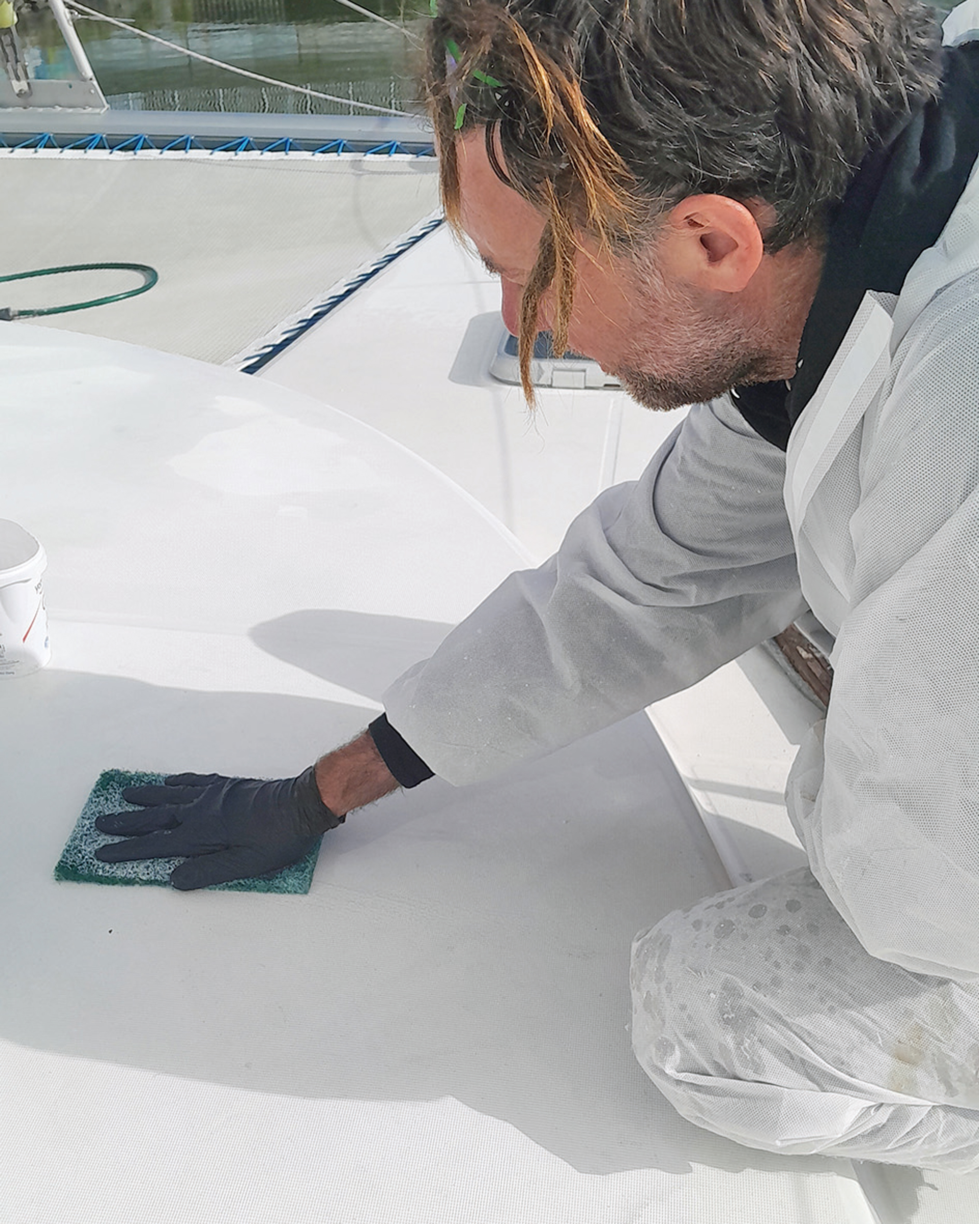 How I refreshed my deck with a gelcoat spray gun - Practical Boat Owner