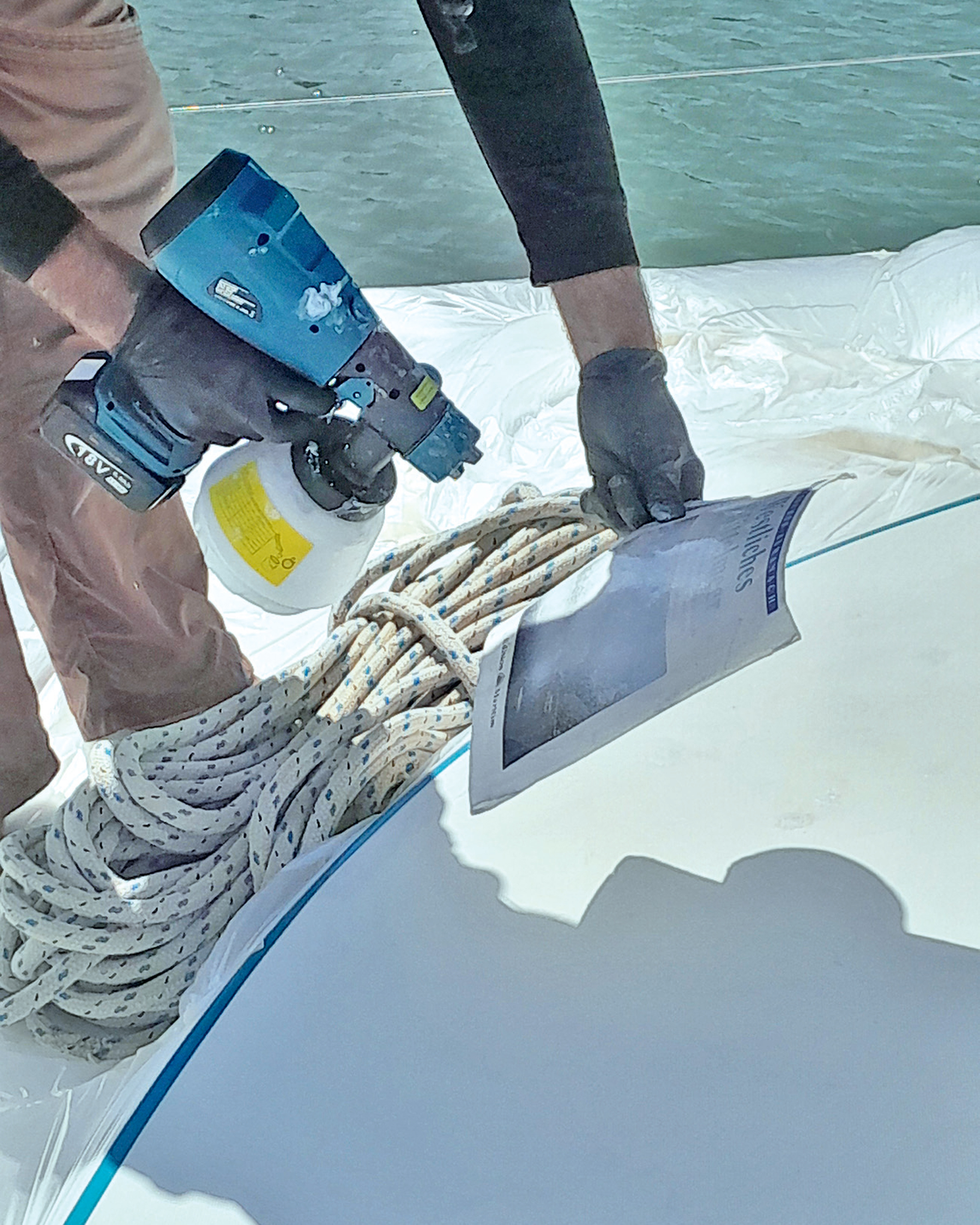 How I refreshed my deck with a gelcoat spray gun - Practical Boat Owner