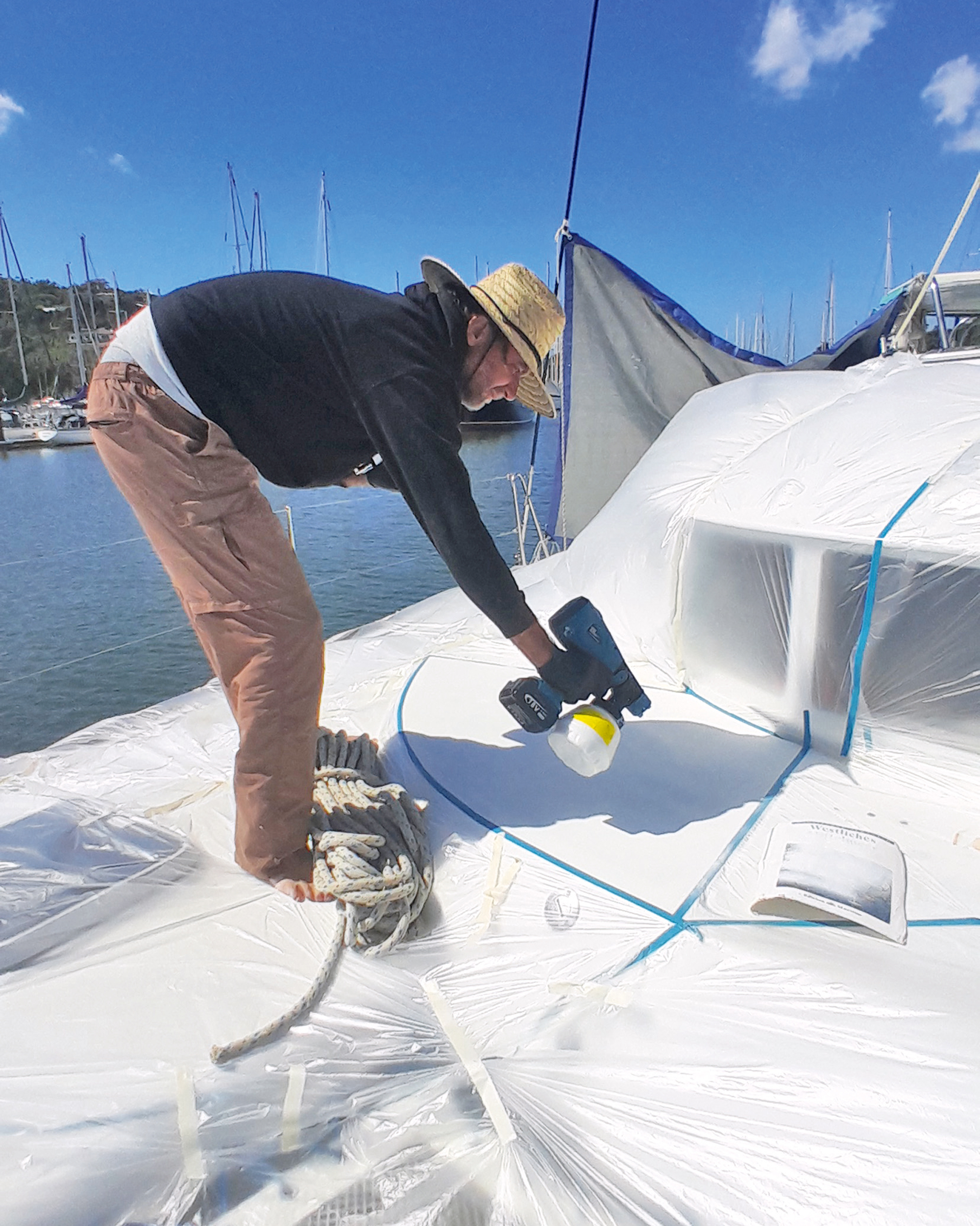 How I refreshed my deck with a gelcoat spray gun - Practical Boat Owner