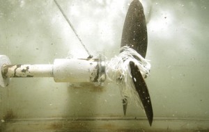 Propeller rope cutter test