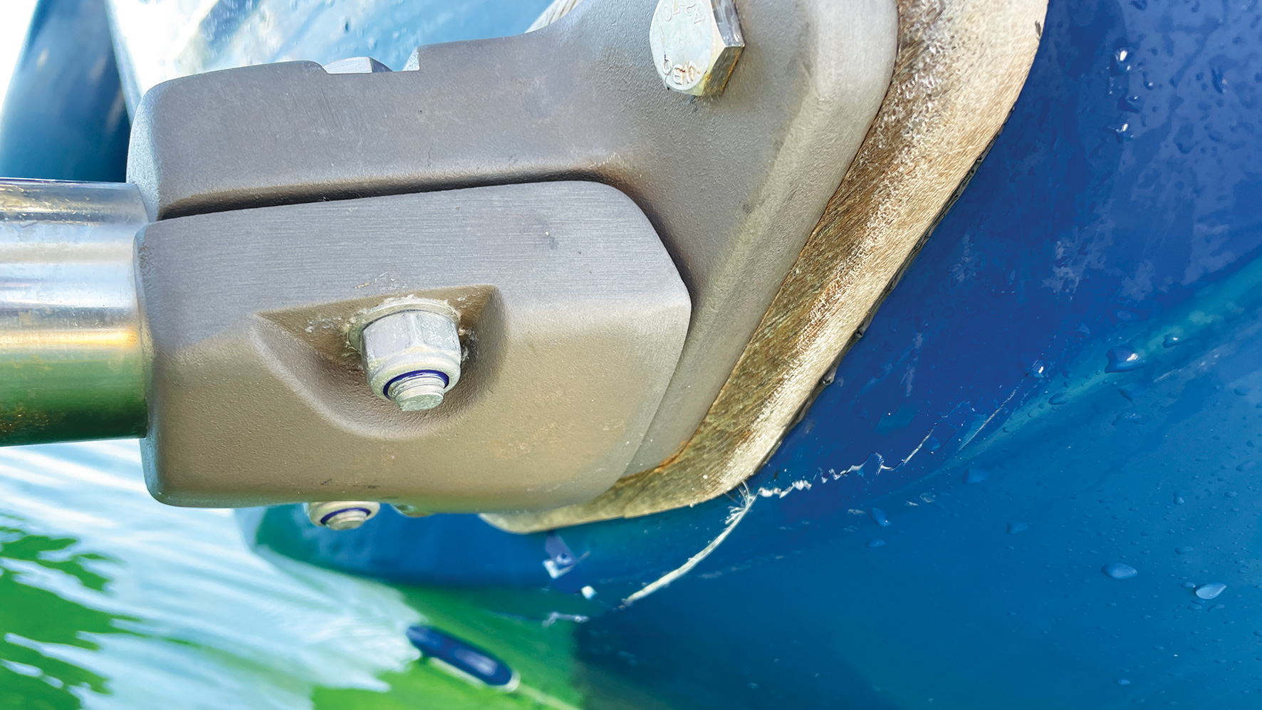 ‘An out-of-control 40ft motor cruiser reversed at speed into our stern ...