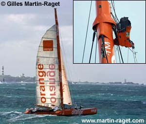 Orange's mast breaks - Yachting World