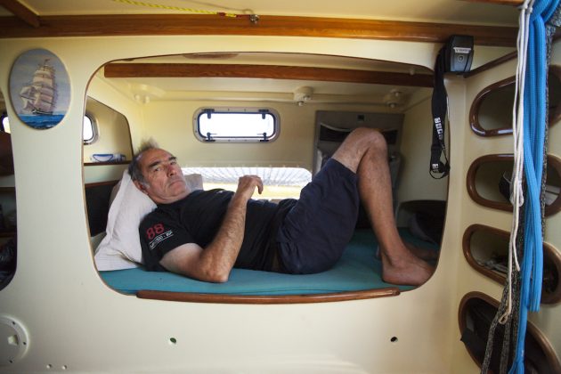 A Capella, the invincible little yellow trimaran