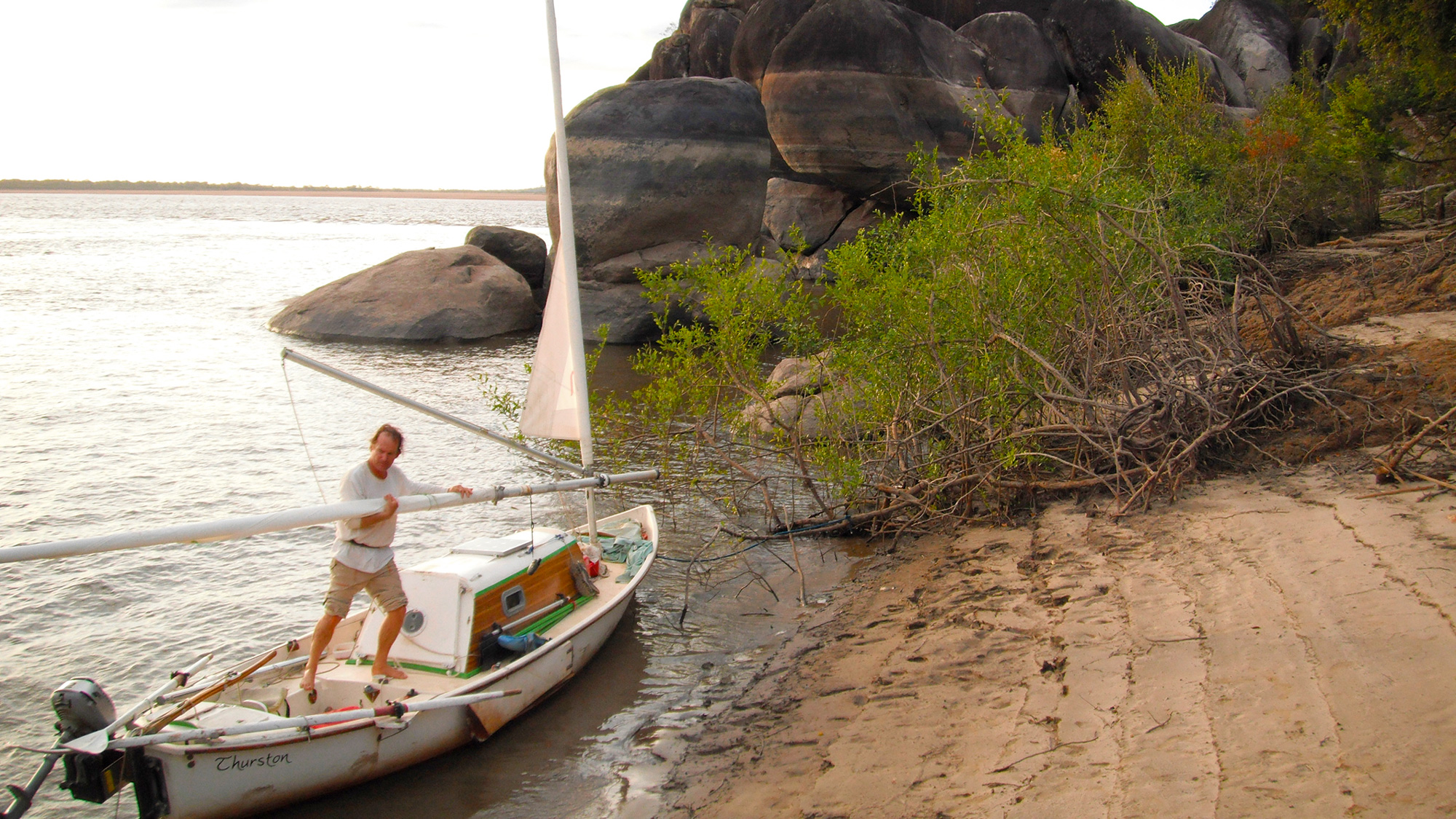 Sailing across the mouth of the Amazon Delta in a 21ft Herreshoff ...