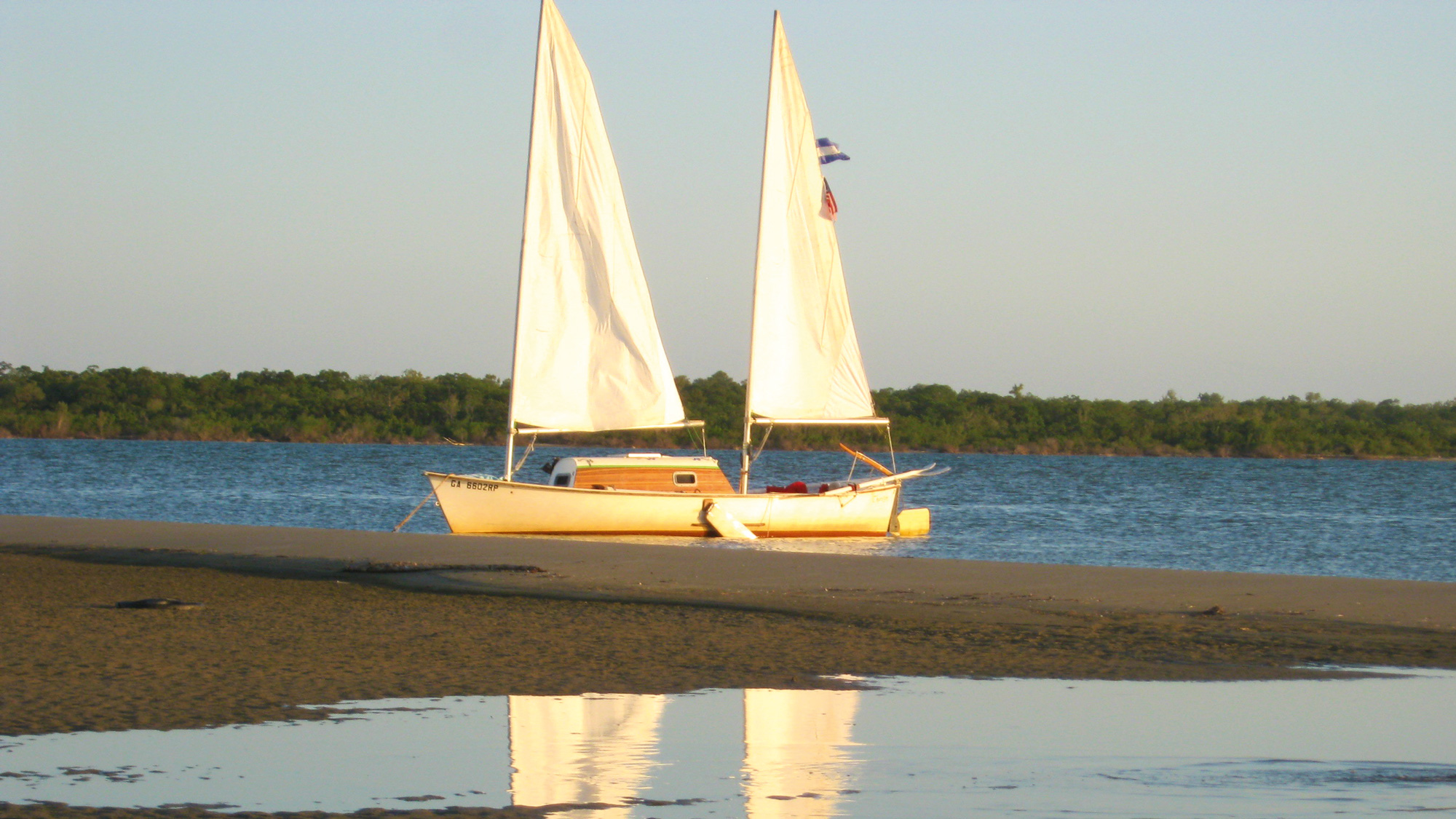 Sailing across the mouth of the Amazon Delta in a 21ft Herreshoff ...