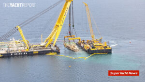 Bayesian superyacht hull raised from seabed during investigation into ...