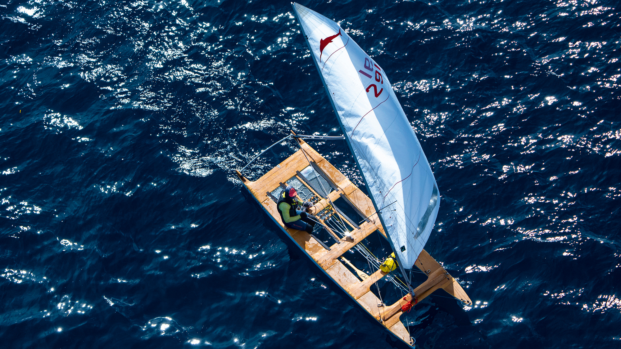 How a blind sailor raced this unique rudderless catamaran around the ...