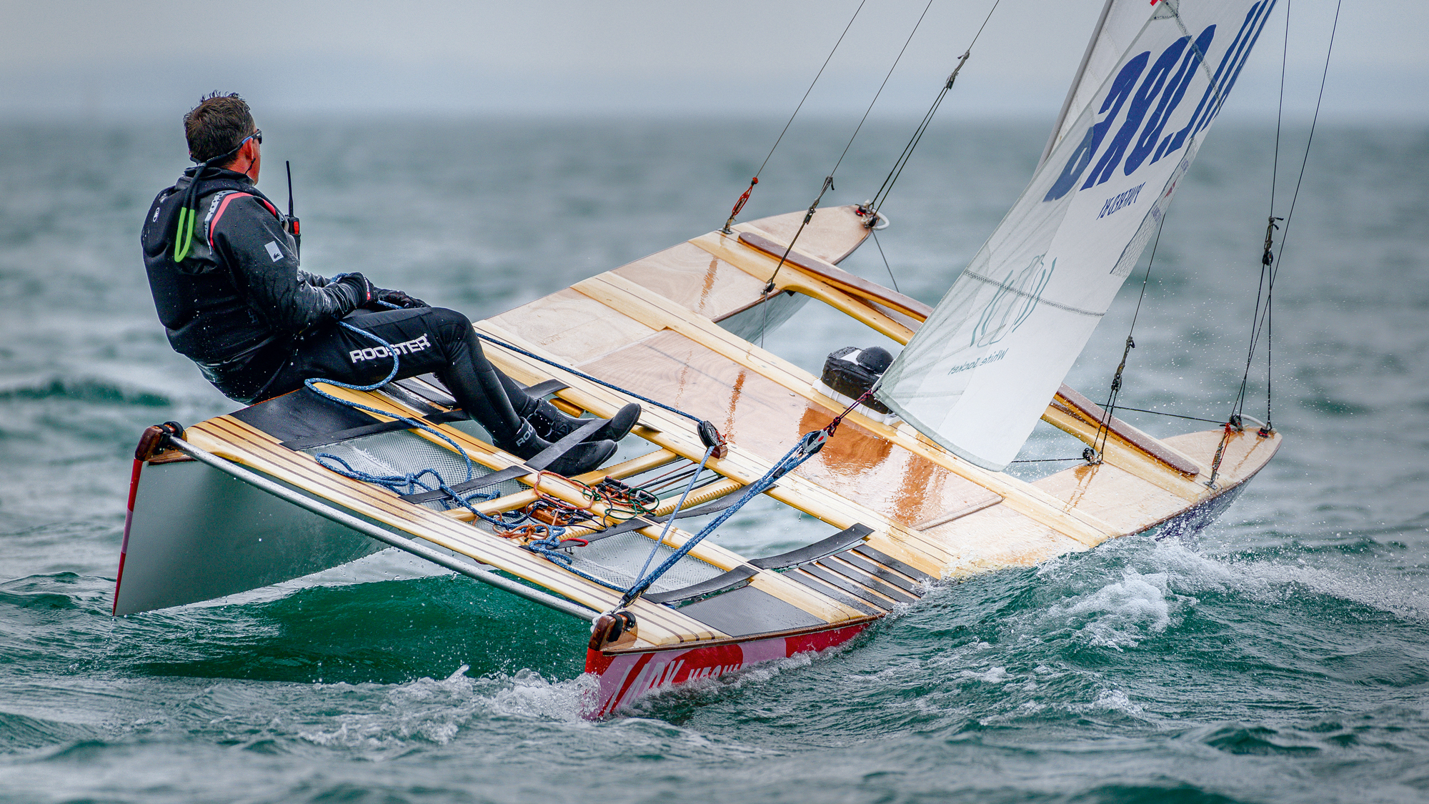 How a blind sailor raced this unique rudderless catamaran around the ...