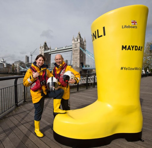 Giant yellow wellies kick off RNLI’s Mayday campaign - YBW