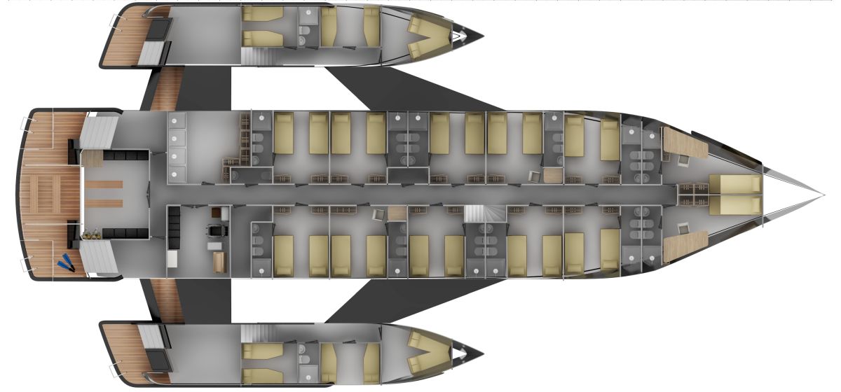 The steel trimaran superyacht - Baikal 36 SMT - promises stability - YBW
