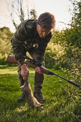 Shooting rabbits with an air rifle
