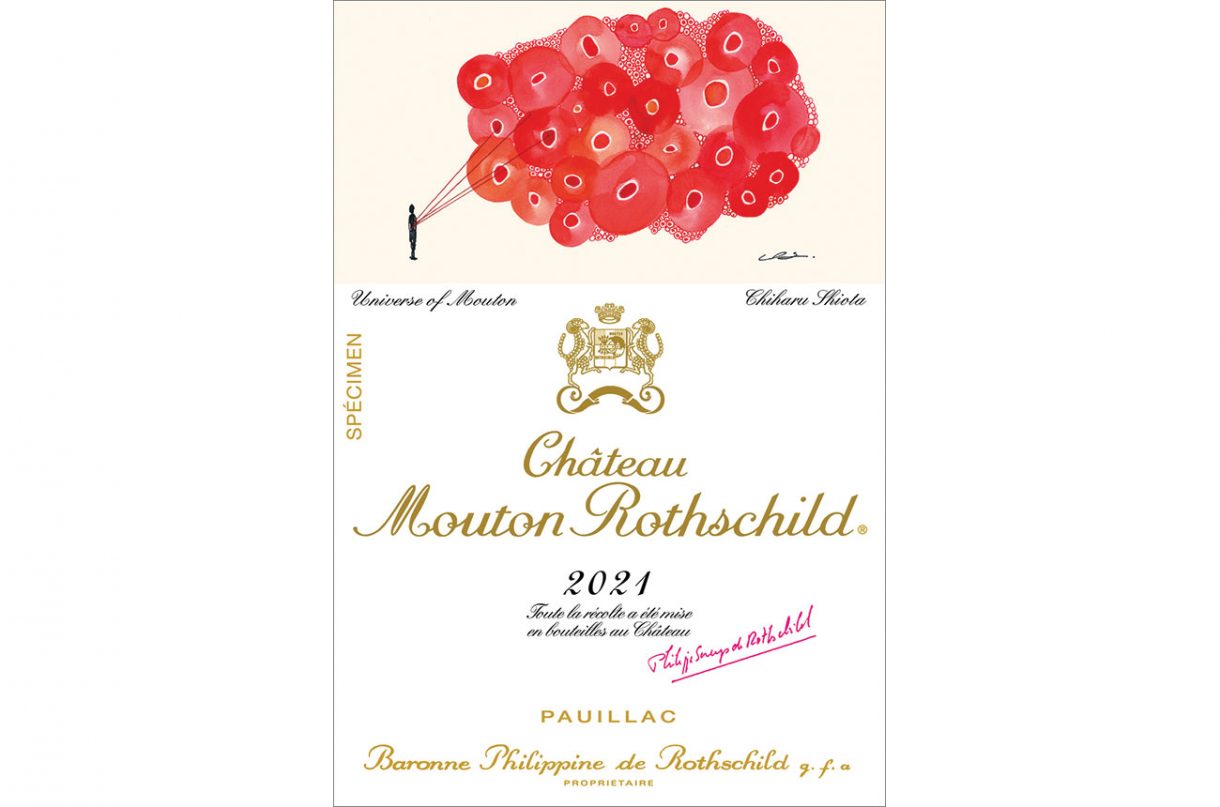 Mouton Rothschild reveals 2021 vintage label by Chiharu Shiota - Decanter