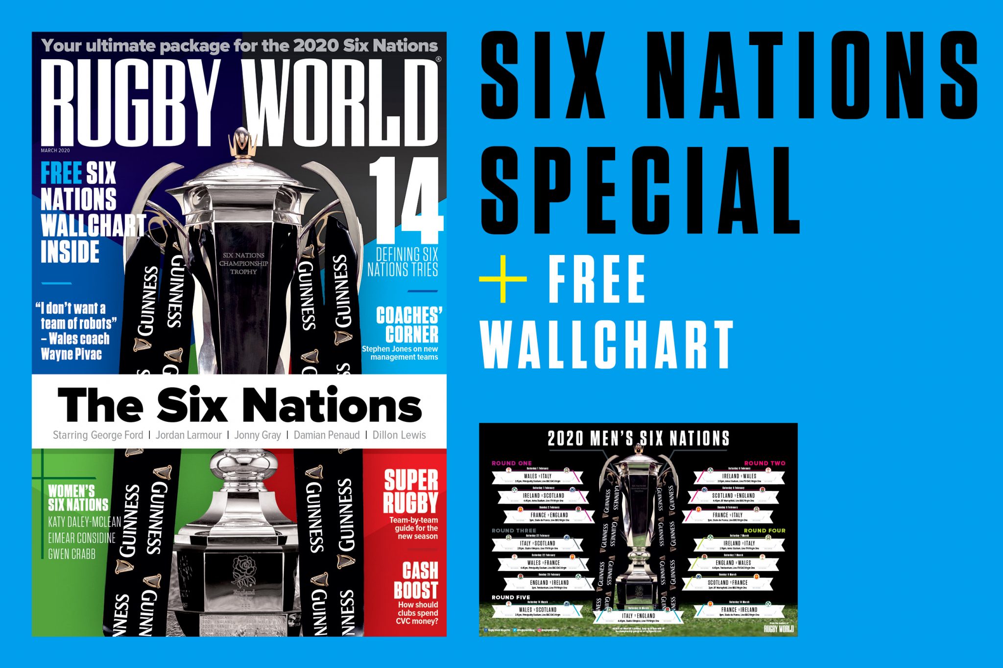 Free Six Nations wallchart with Rugby World’s new issue - Rugby World