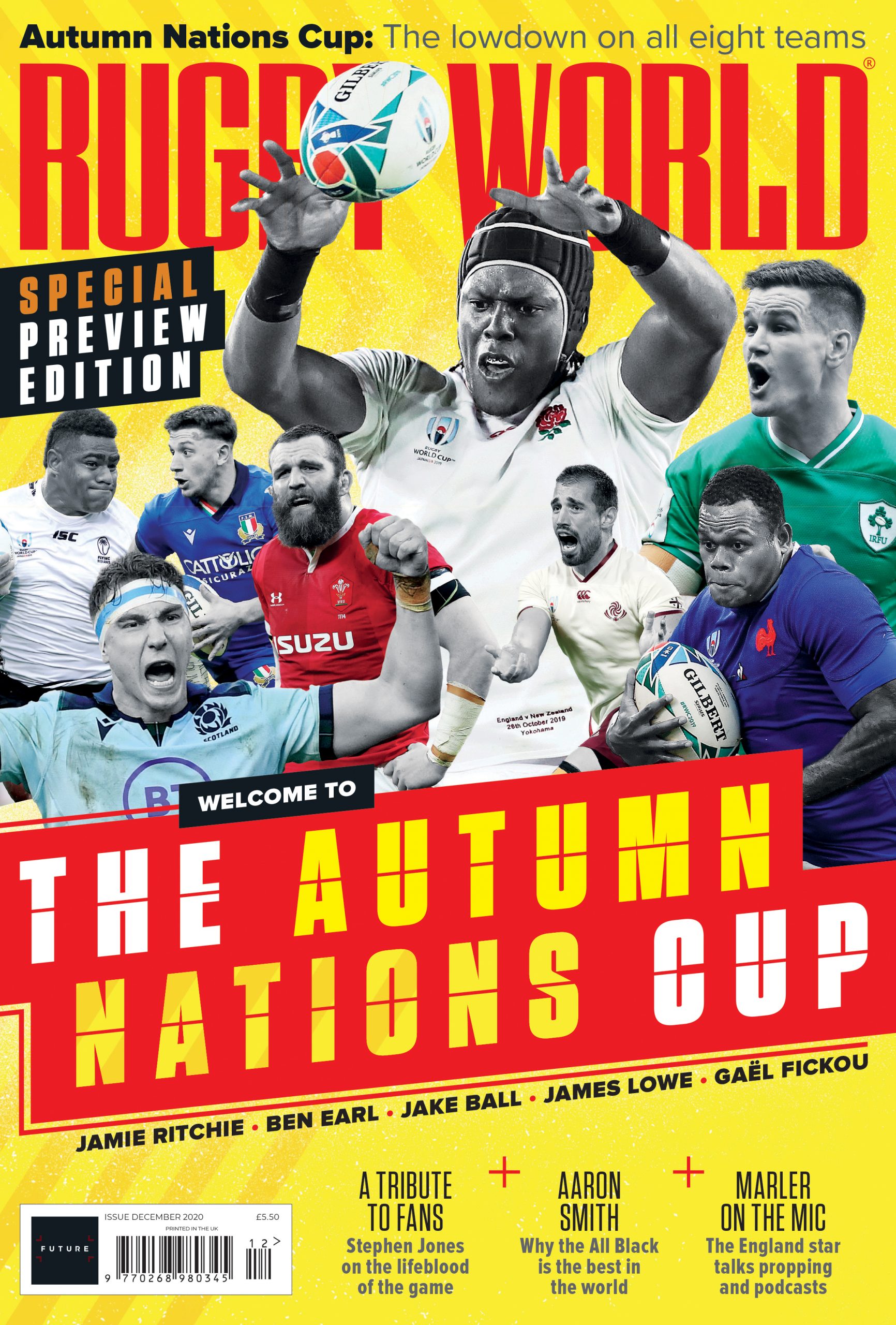Contents for December 2020 issue of Rugby World magazine