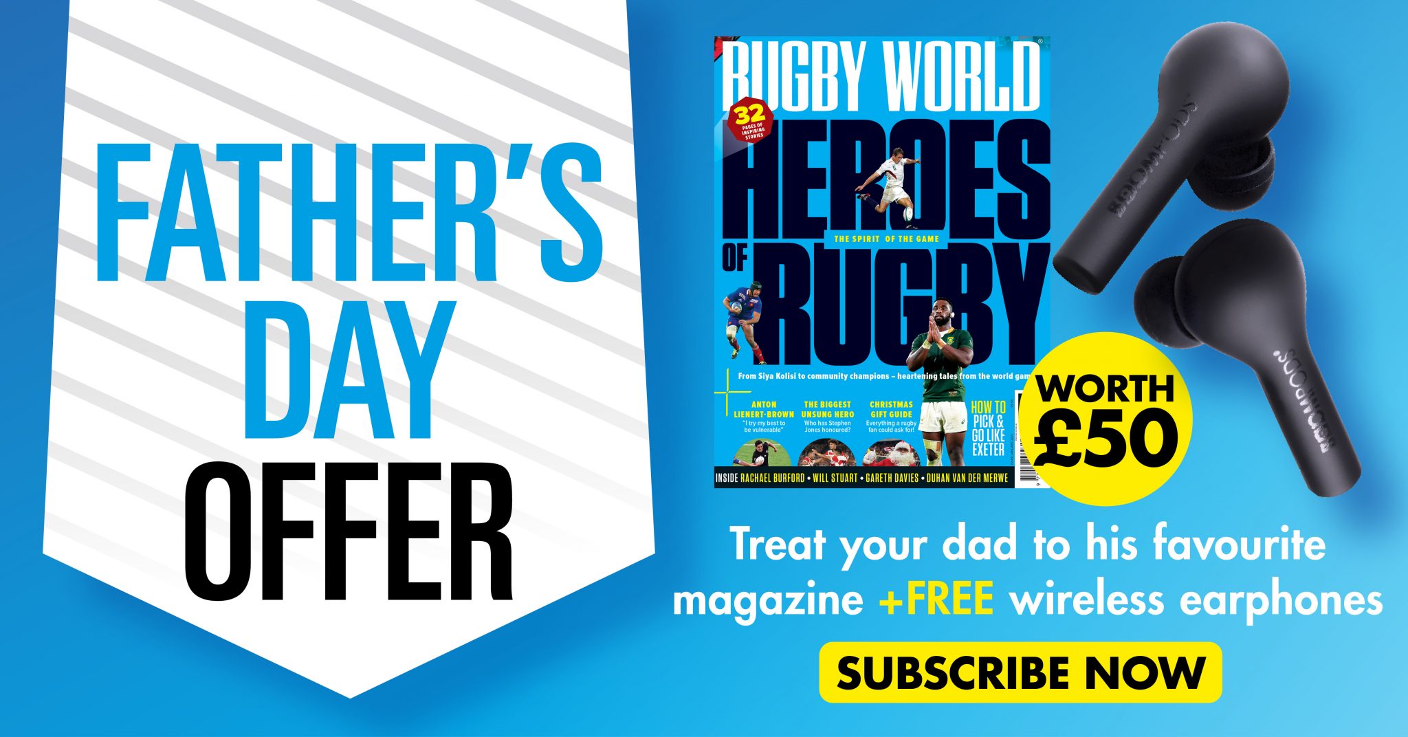 Father’s Day Rugby World magazine subscription offer - Rugby World