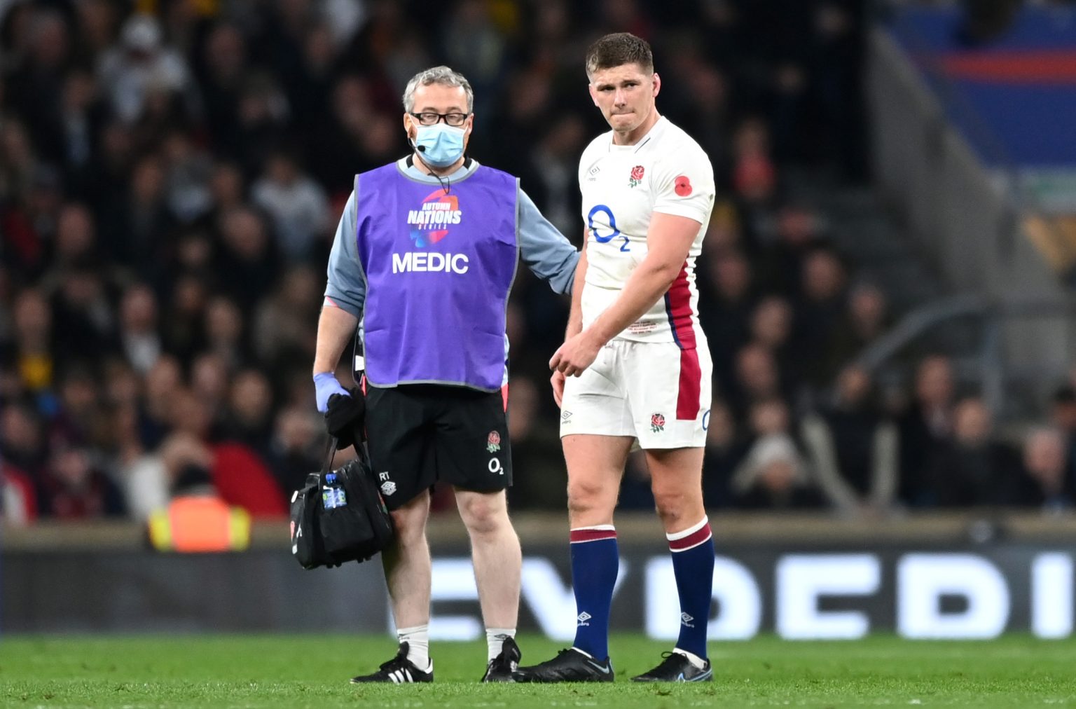 Owen Farrell out for up to 12 weeks with ankle injury