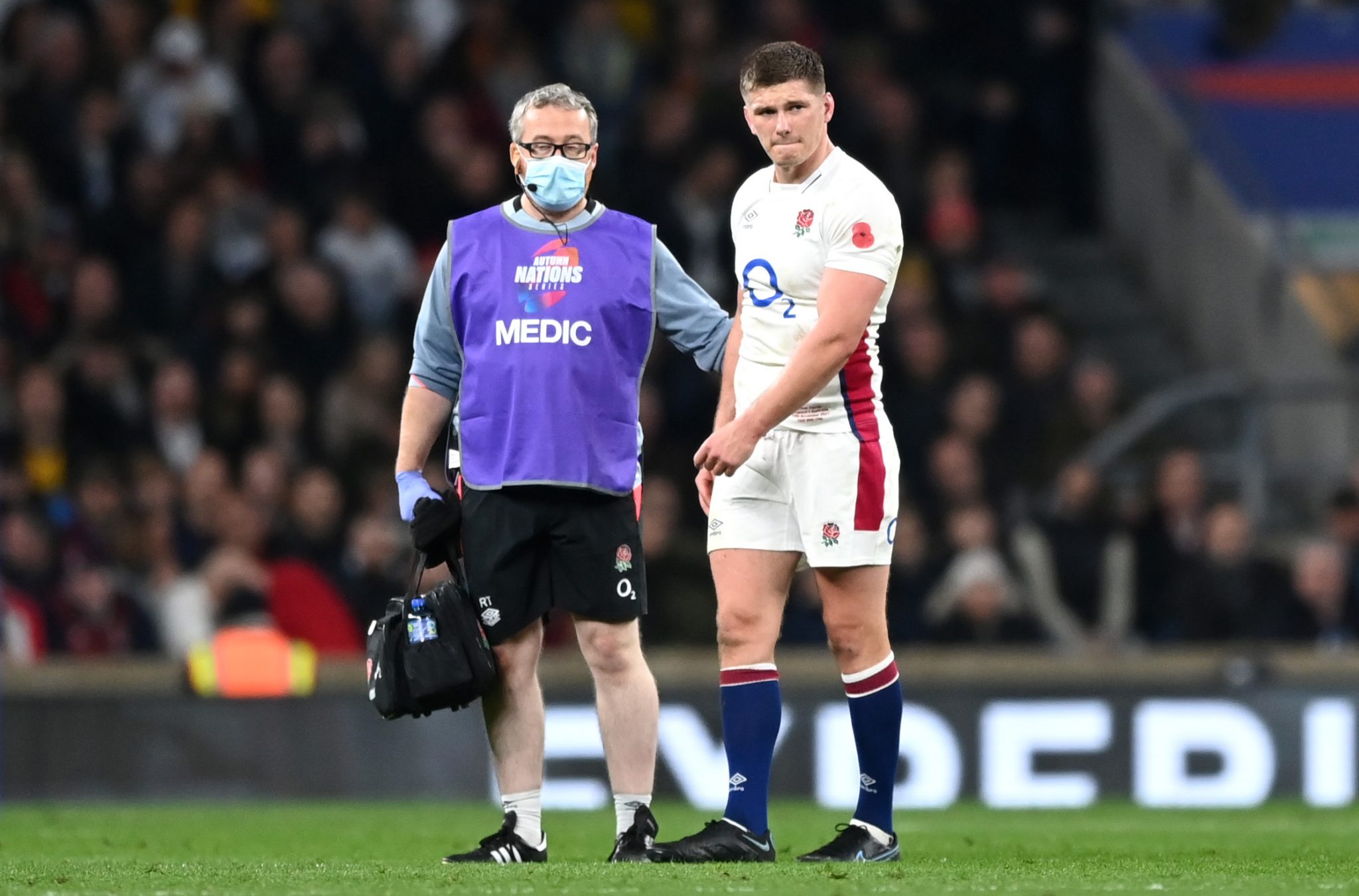 Owen Farrell out for up to 12 weeks with ankle injury
