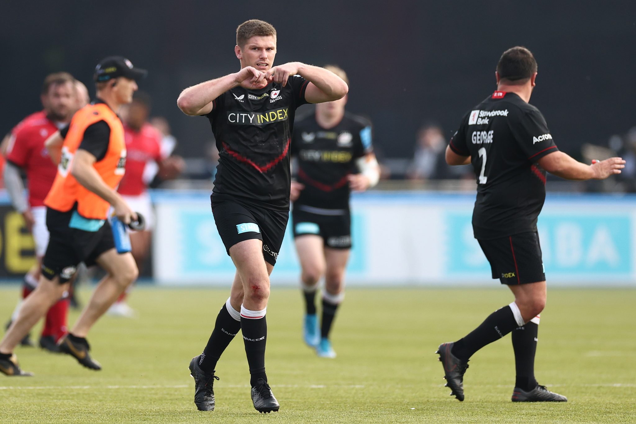 Owen Farrell celebration: Why does England captain link fingers?