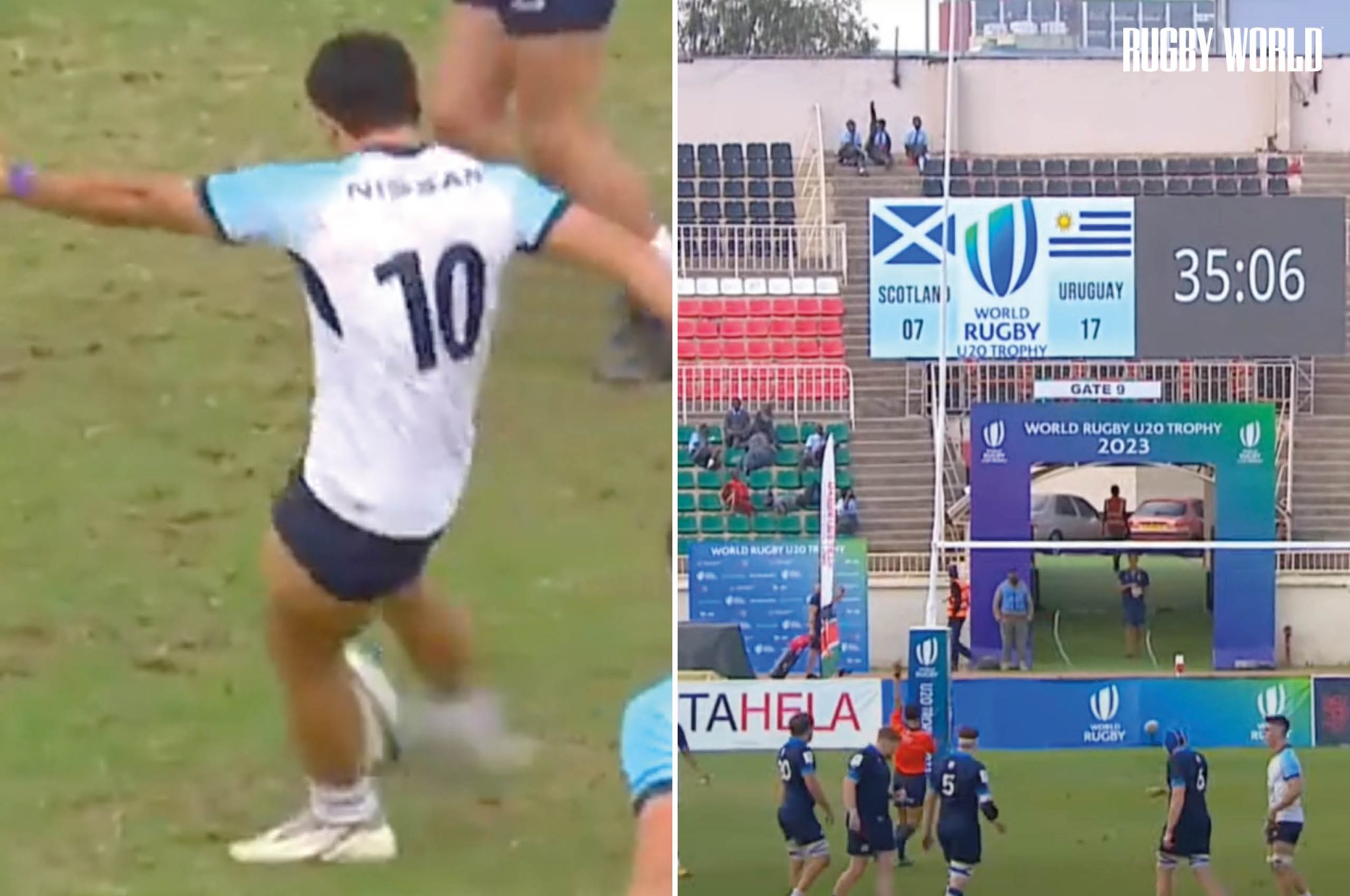 Watch outrageous drop goal that helped Uruguay sink Scotland U20