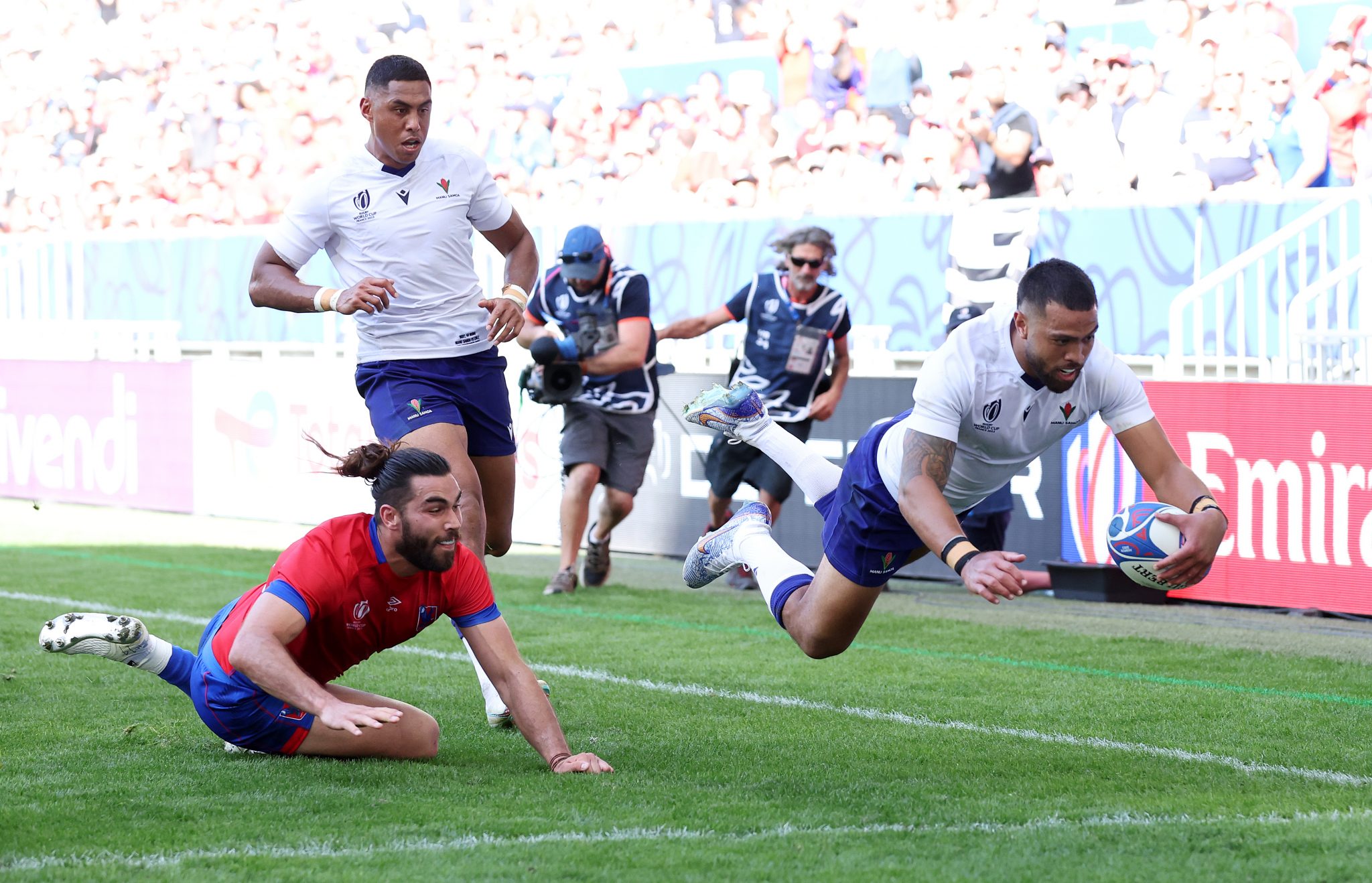Samoa power to victory over Chile in the Rugby World Cup