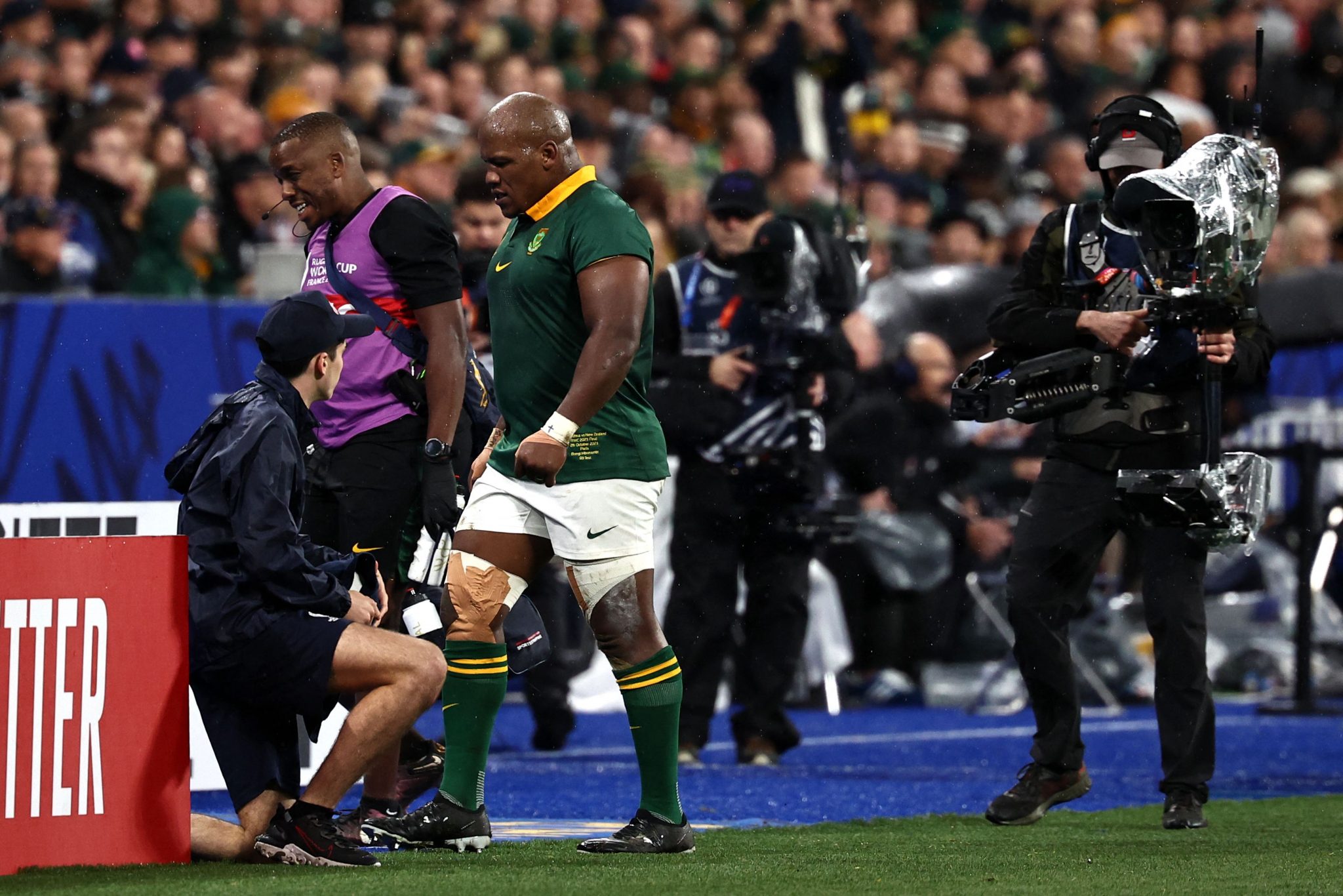 Shannon Frizell yellow card incident forces Mbonambi off in World Cup final