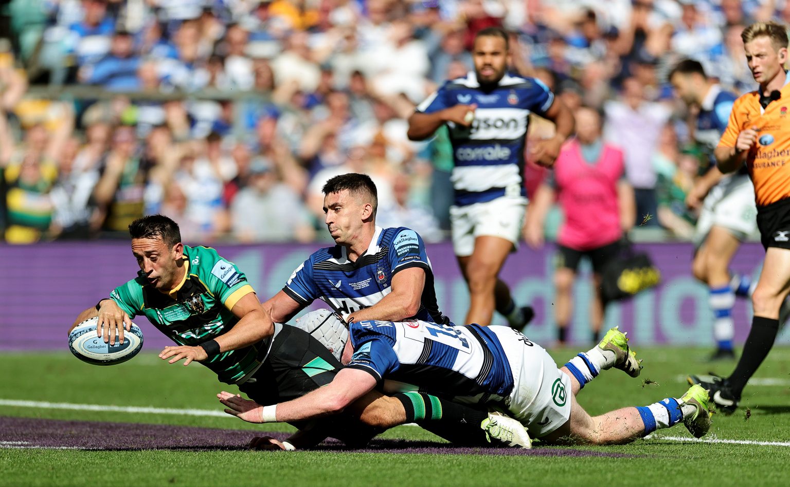 Who won the Premiership Rugby final between Northampton and Bath?